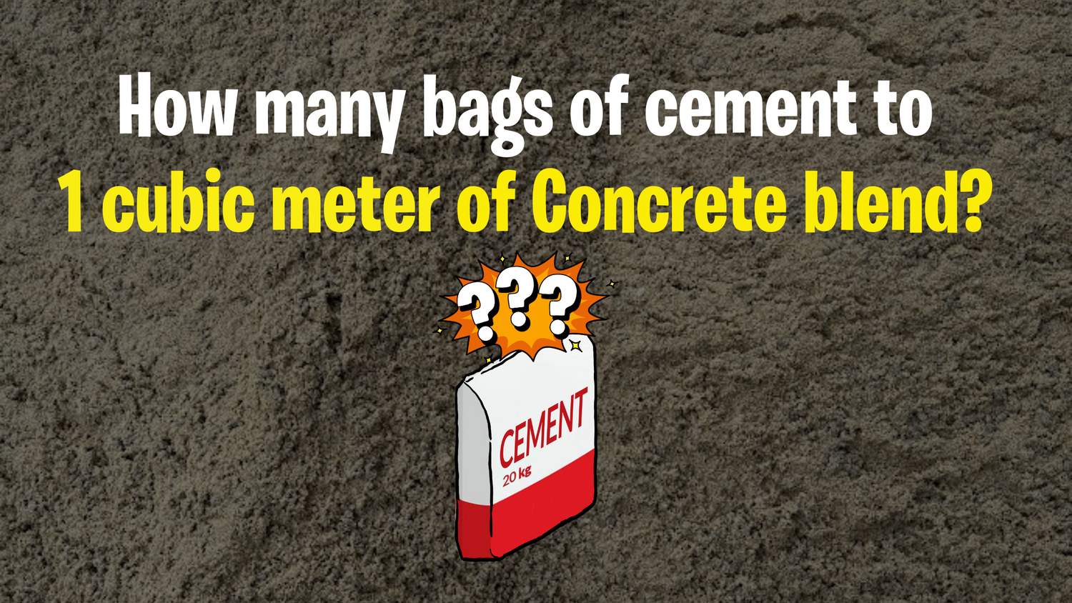 How Many Bags of Cement Do I Need for 1 Cubic Meter of Concrete Blend? – RockMate